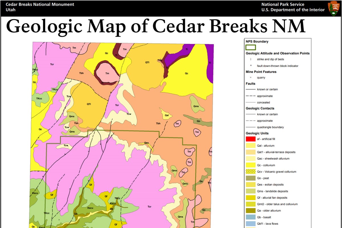 NPS Geodiversity Atlas—Cedar Breaks National Monument, Utah (U.S ...