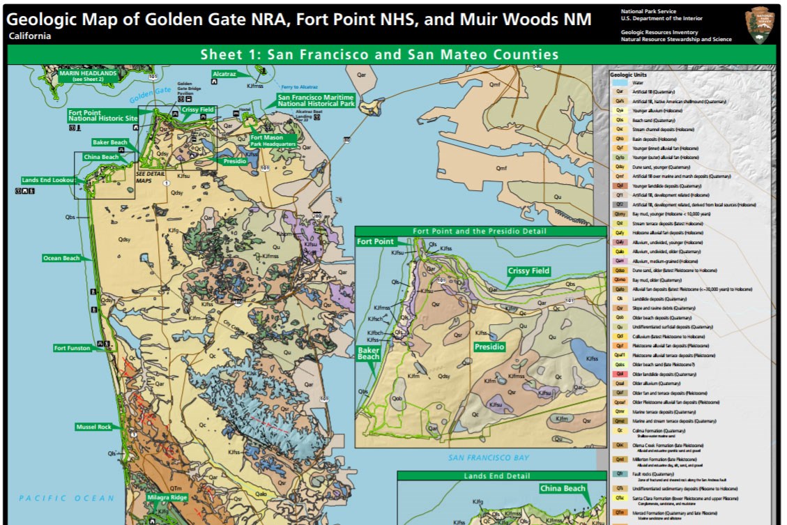 NPS Geodiversity Atlas—Golden Gate National Recreation Area, California ...