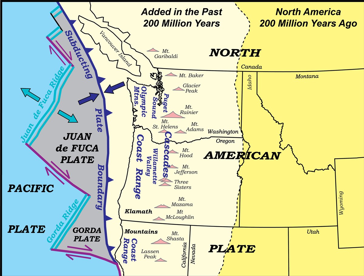 Convergent Plate Boundaries—Accreted Terranes - Geology (U.S. National ...