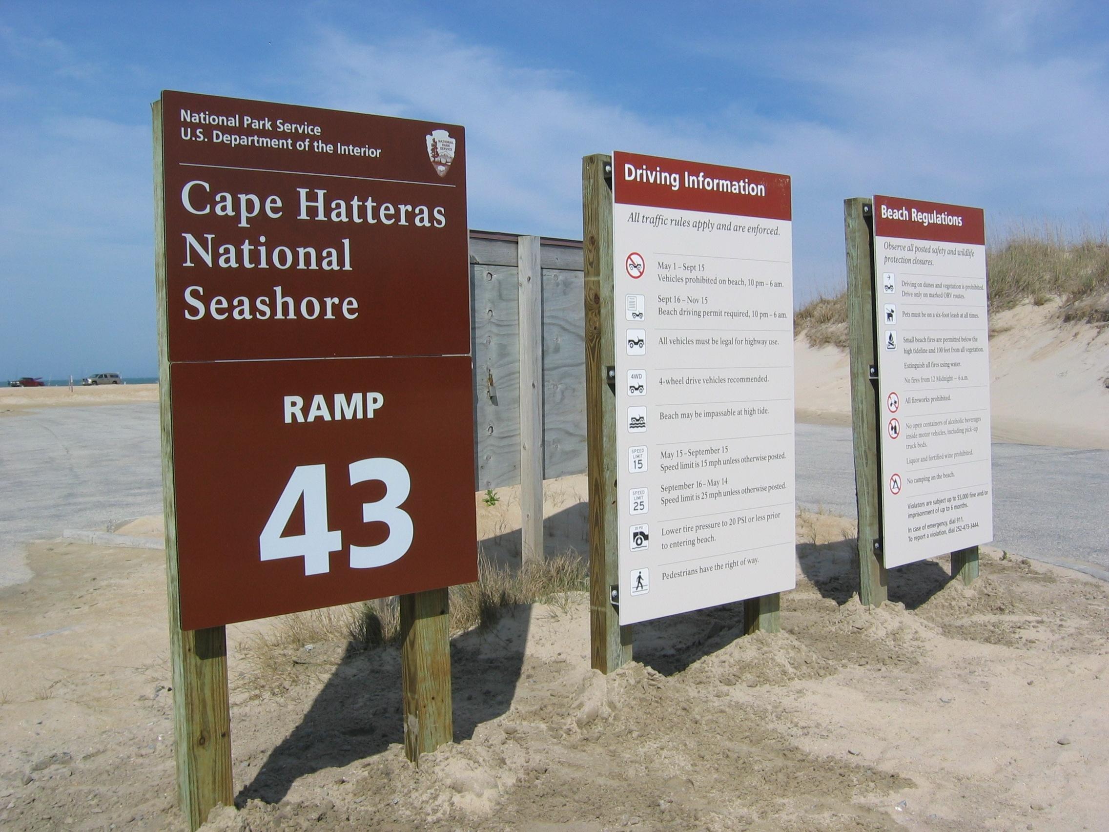 NPS Installs New Off-Road Vehicle Information - Cape Hatteras National ...