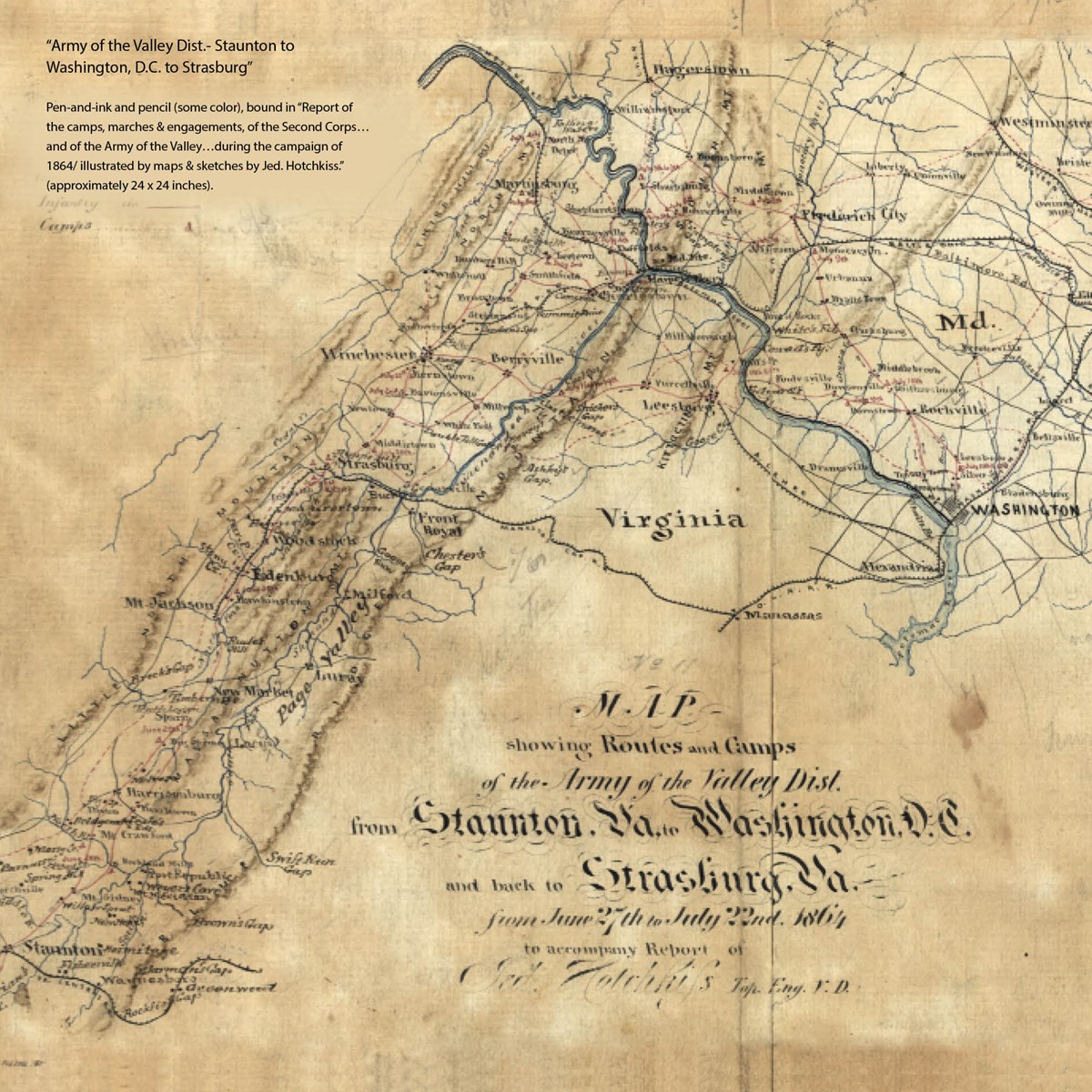 Jedediah Hotchkiss Maps of the Shenandoah Valley - Cedar Creek & Belle ...