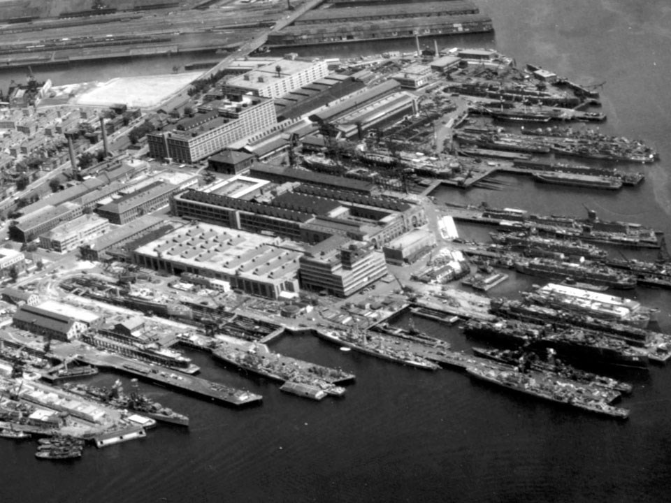 The Boston Navy Yard during World War II (U.S. National Park Service)