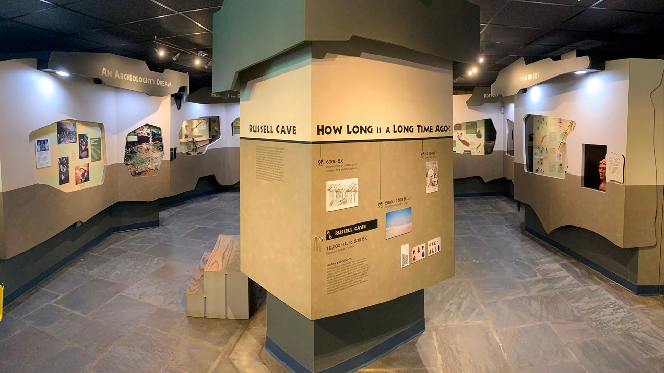 View the Russell Cave Museum (U.S. National Park Service)
