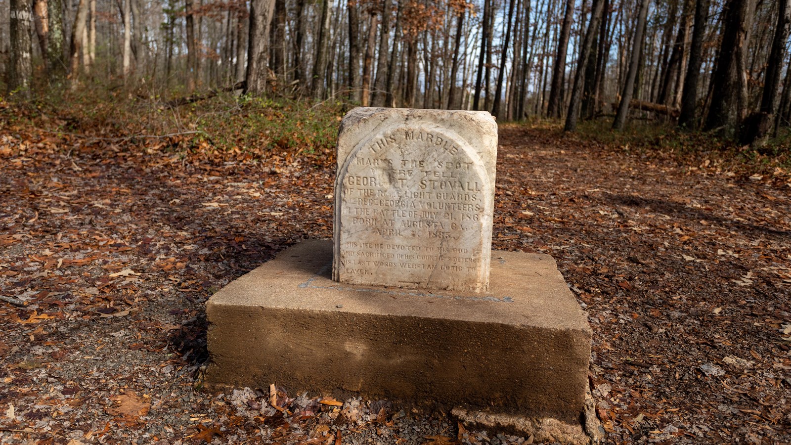 The Stovall Marker (U.S. National Park Service)