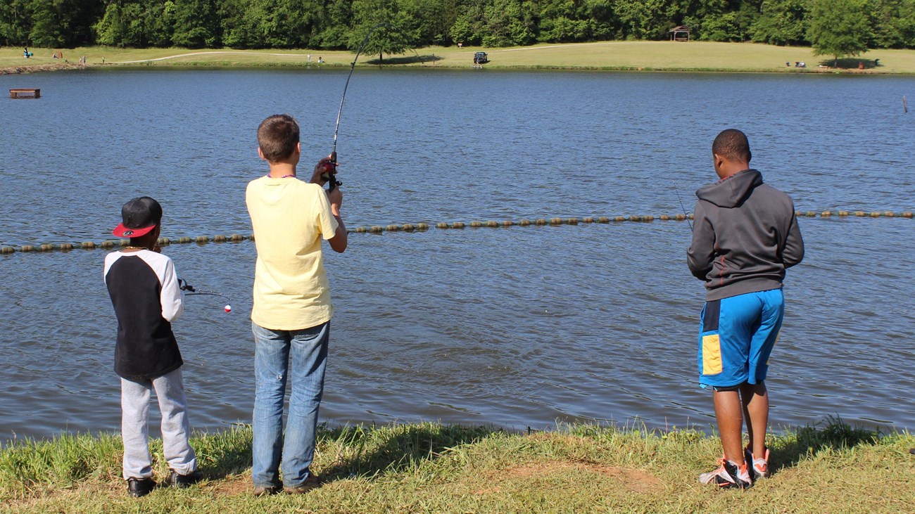 Fishing at Star Fort Pond (U.S. National Park Service)