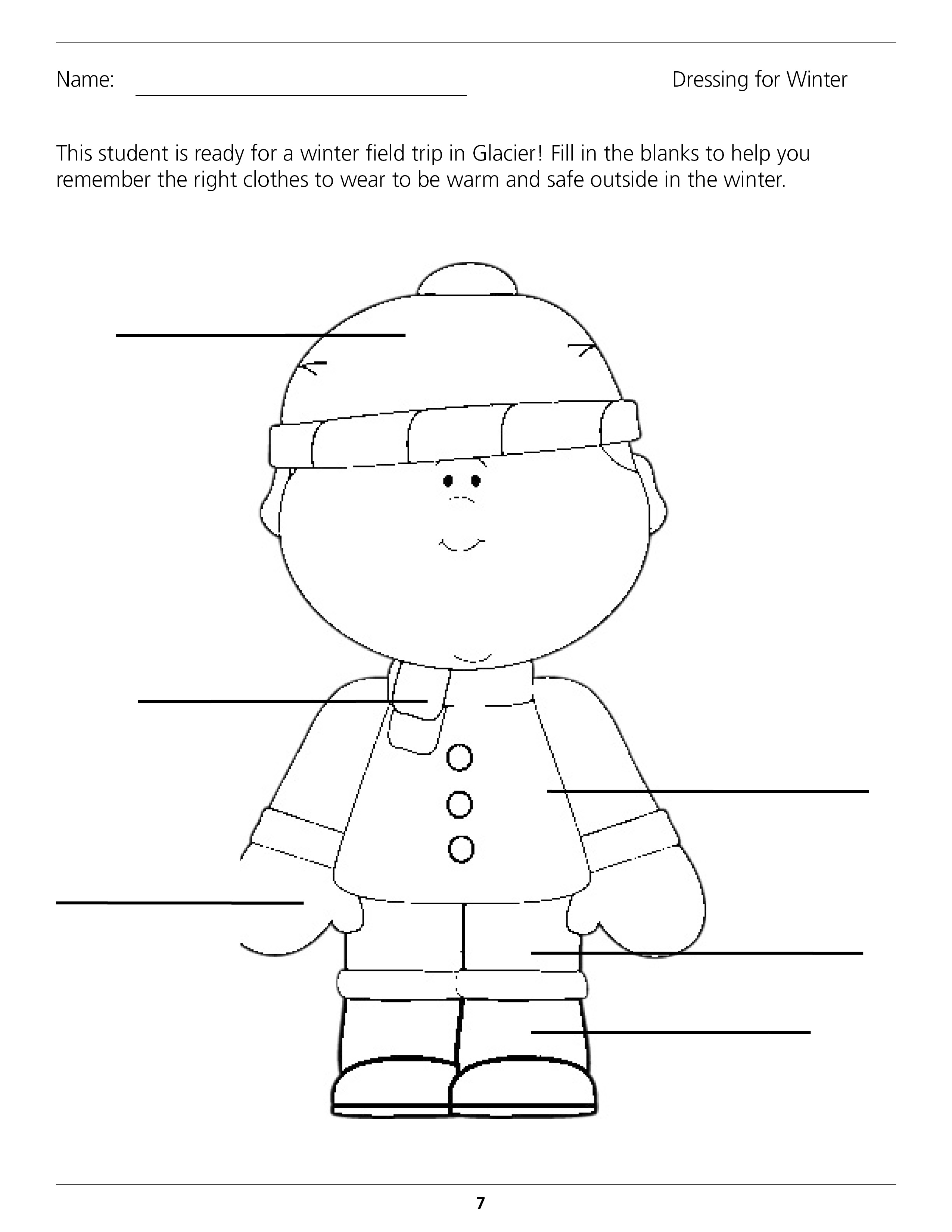 Dressing for Winter - Teachers (U.S. National Park Service)