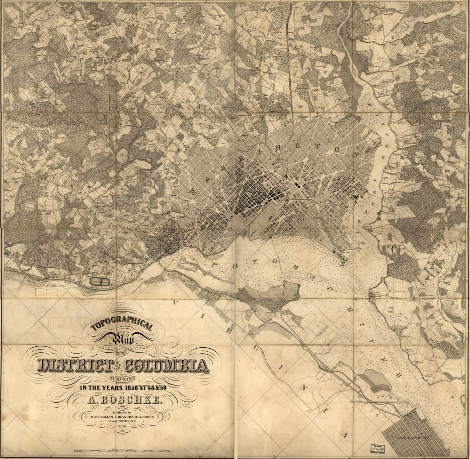 Historic Maps - Civil War Defenses of Washington (U.S. National Park ...