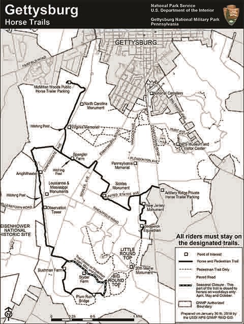 Horseback Riding Trails - Gettysburg National Military Park (U.S ...