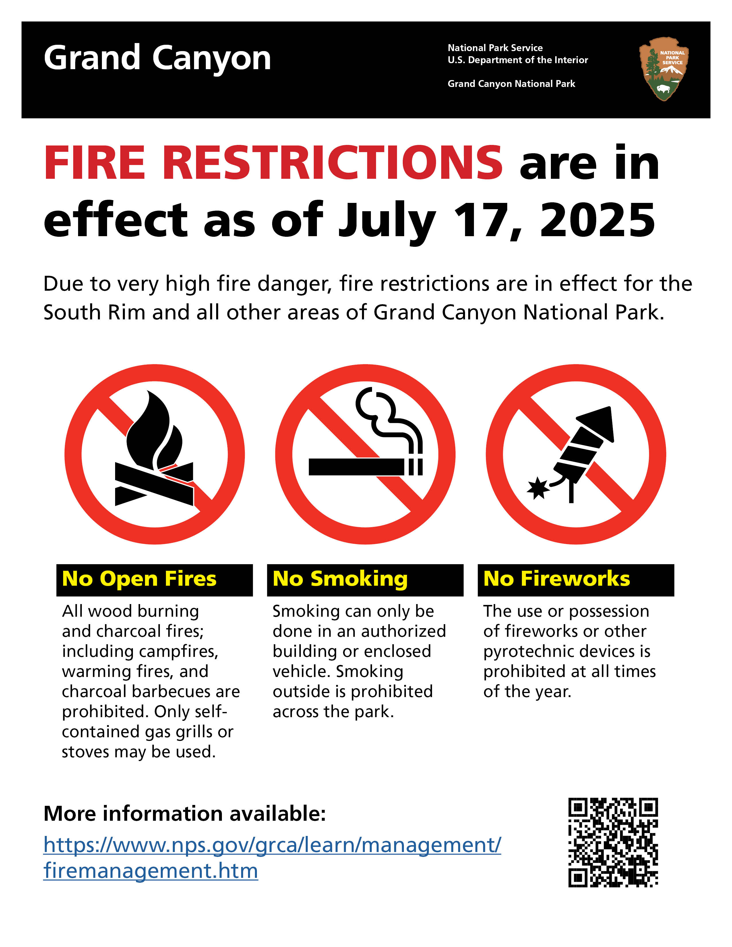 Stage 2 Fire Restrictions Begin Thursday, July 17 at Grand Canyon ...