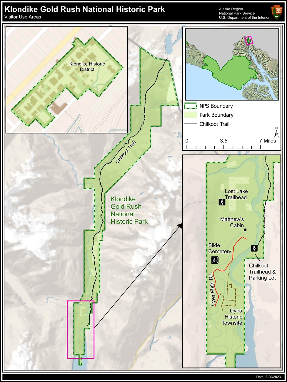 Klondike Gold Rush National Historical Park Visitor Use Area Map ...