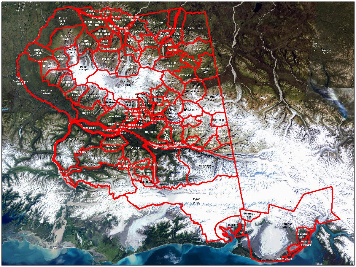 Wrangell St. Elias NP&P Visitor Use Area Map - Alaska (U.S. National ...