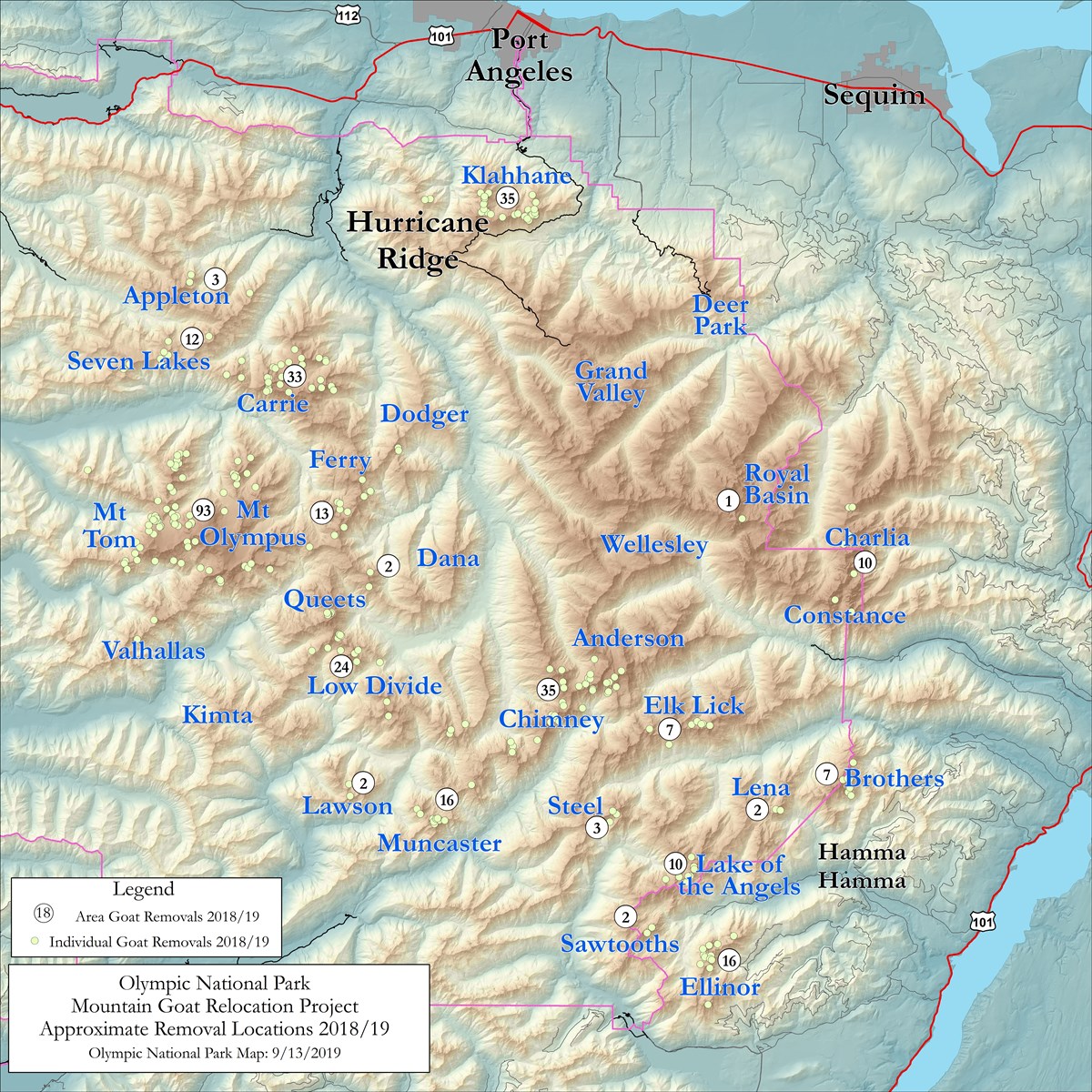 Mountain Goat Capture and Translocation - Olympic National Park (U.S ...