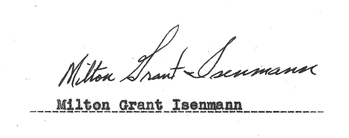Milton Grant Isenmann (U.S. National Park Service)