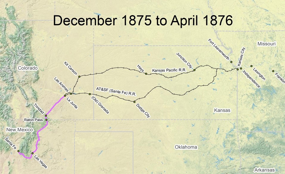 Travel the Trail: Map Timeline 1873 - 1878 - Santa Fe National Historic ...