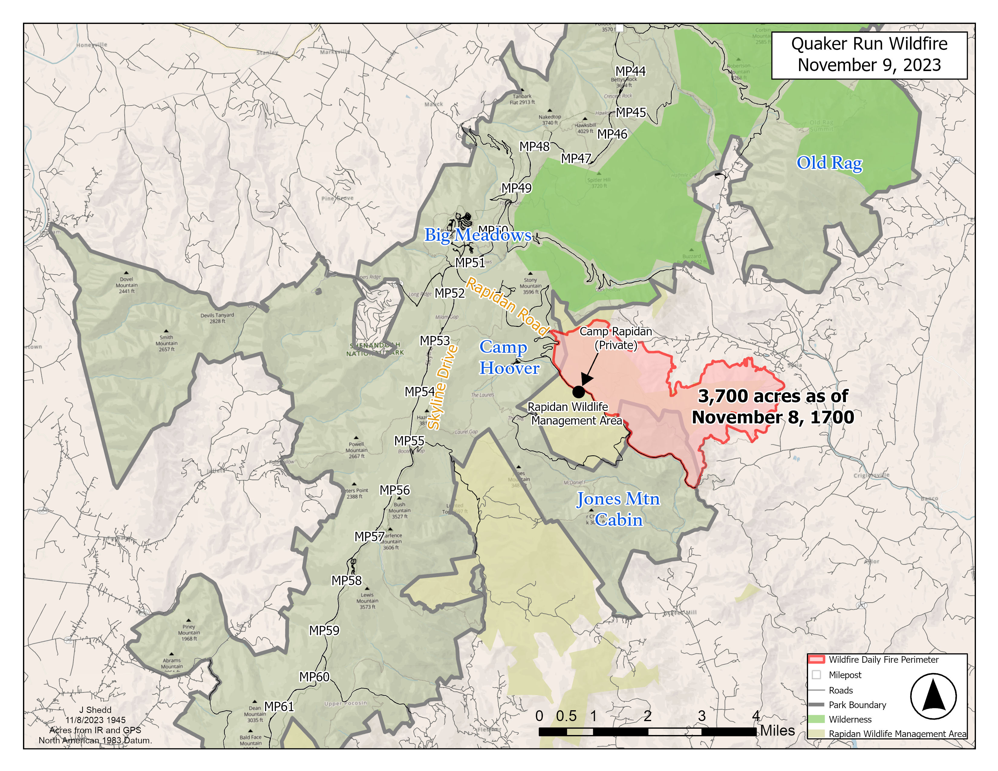 Quaker Run Fire Information - Shenandoah National Park (U.S. National ...