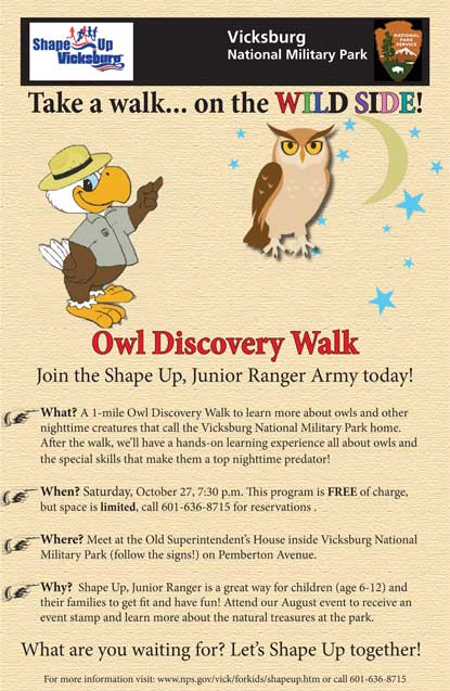 Shape Up, Junior Rangers and Take a Walk on the Wild Side at Vicksburg ...