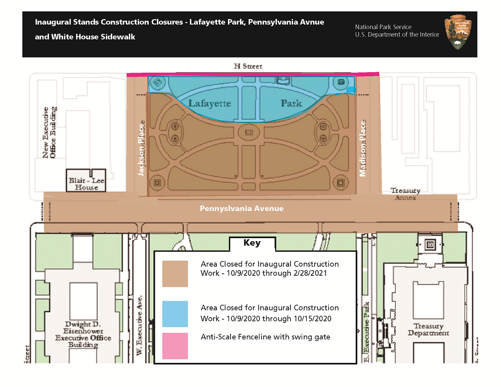 Temporary Area Closures - President's Park (White House) (U.S. National ...