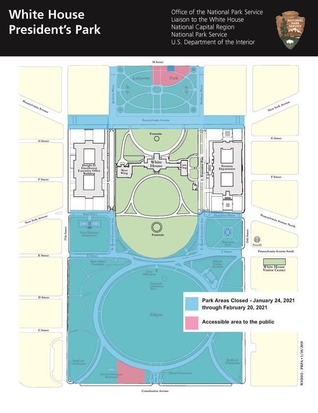 Temporary Area Closures - President's Park (White House) (U.S. National ...