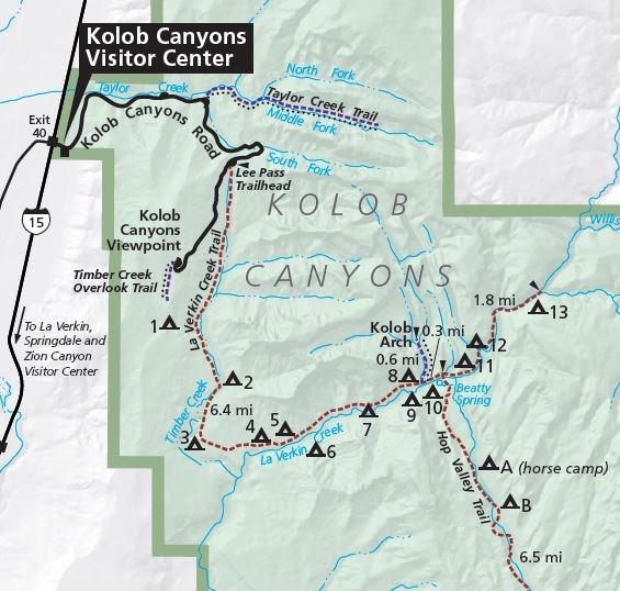 Kolob Canyons Wilderness Hiking Trails - Zion National Park (U.S ...